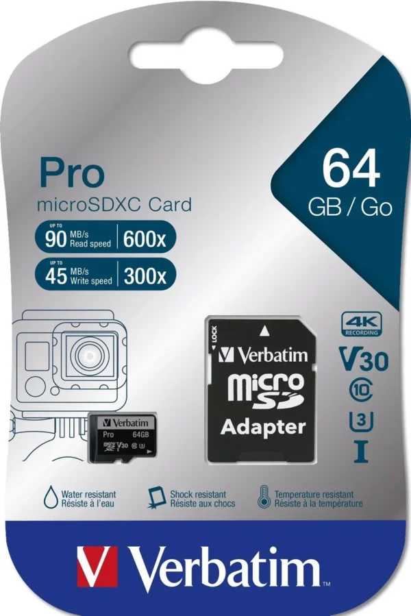 Verbatim MicroSDXC 64 GB Pro - WildLifeBlog.eu